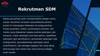 Rekrutmen Sumber Daya Manusia | PPTX