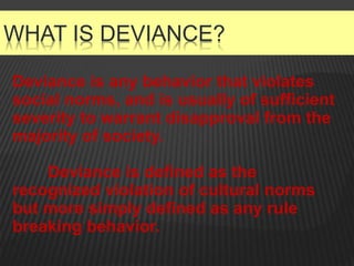deviance.pptx | Substance Abuse | Diseases and Conditions