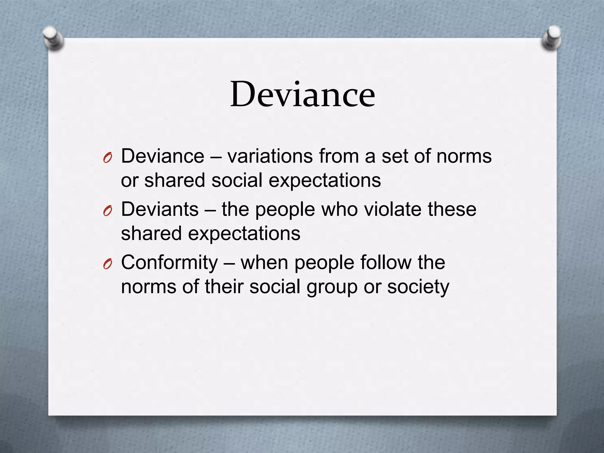 Deviance and social control | PPTX