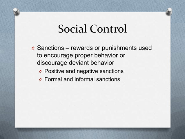 Deviance and social control | PPTX | Science