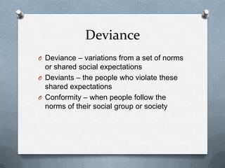 Deviance and social control | PPTX