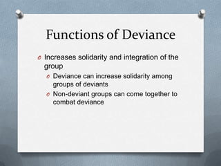 Deviance and social control | PPTX