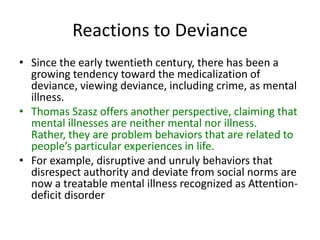 Deviance and social control lecture notes | PPTX