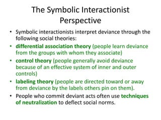 Deviance and social control lecture notes | PPTX