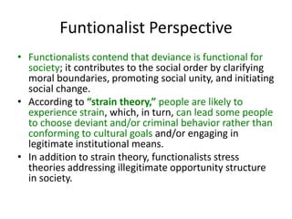 Deviance and social control lecture notes | PPTX
