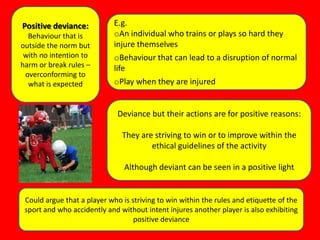 Deviance and violence in sport | PPTX