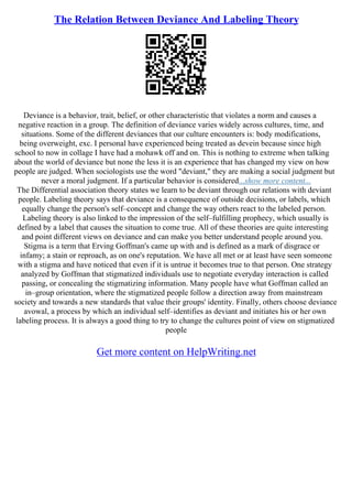 Deviance Essay | PDF