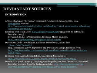Deviantart Presentation | PPT