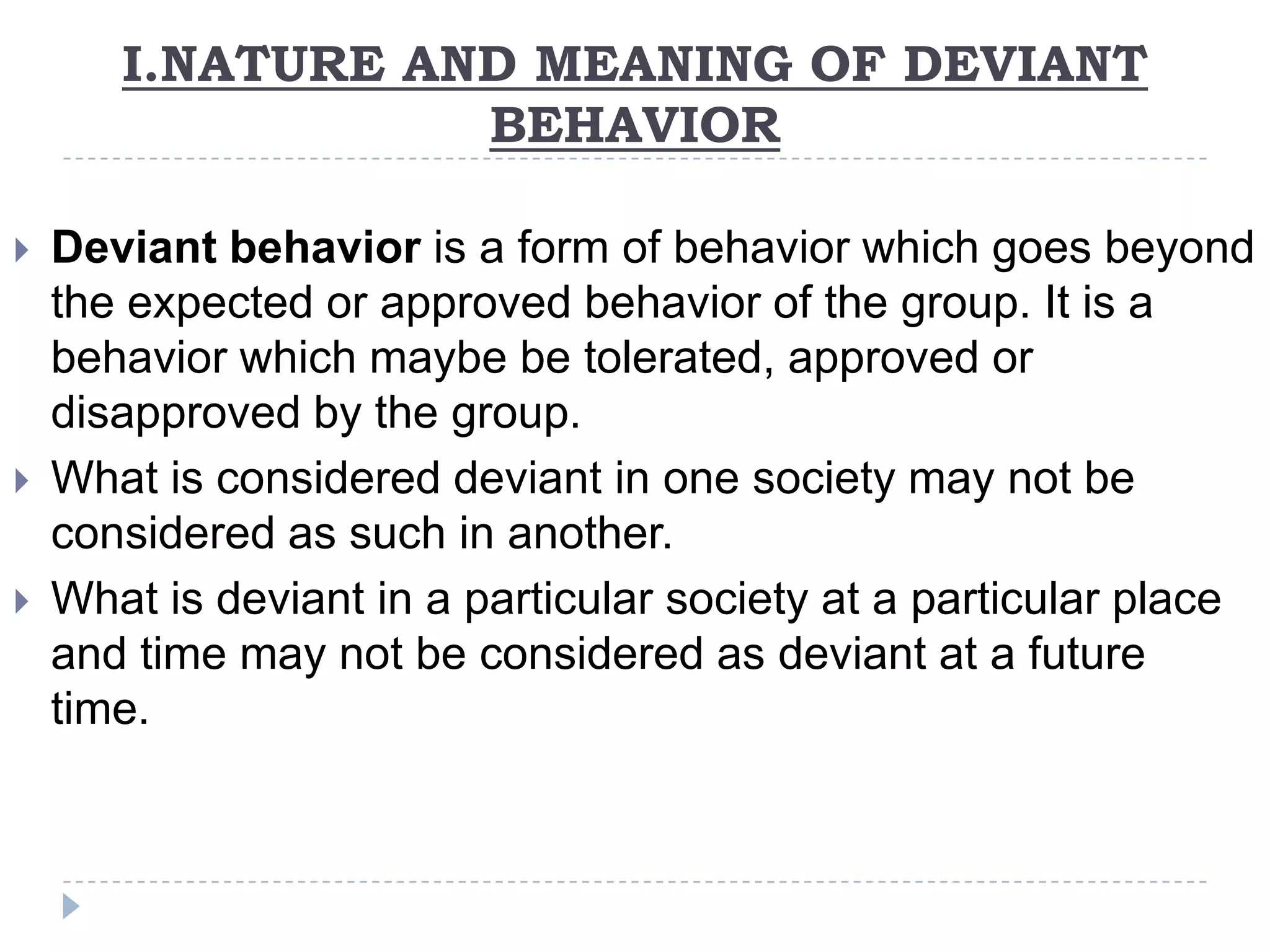 Deviant behavior | PPTX