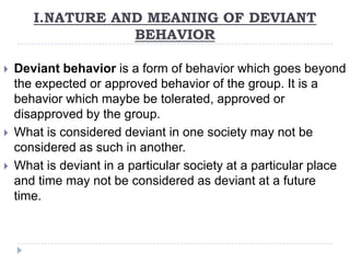 Deviant behavior | PPTX