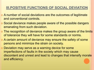 Deviant behavior | PPTX | Crime & Harmful Acts to Individuals, Society ...