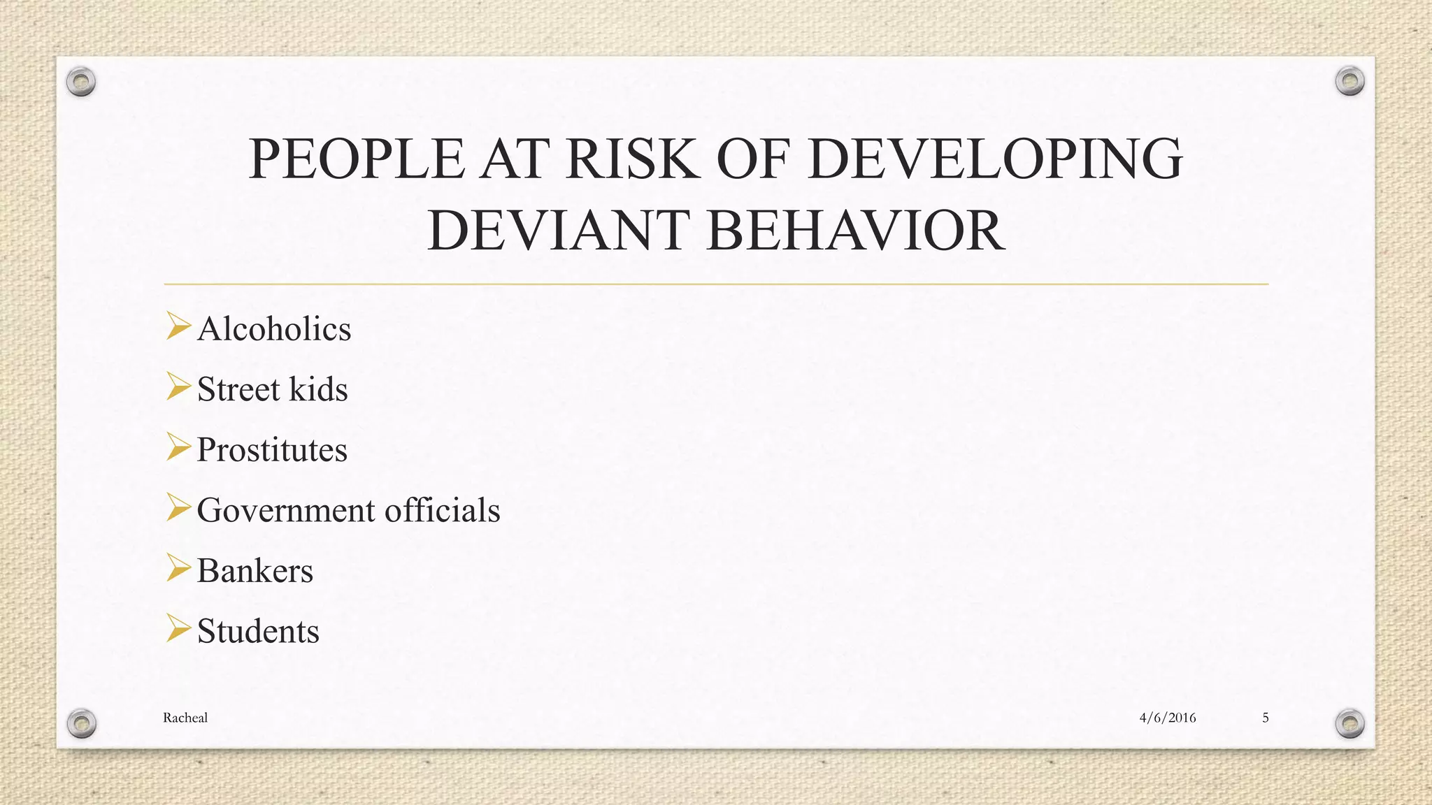 Deviant behavior | PPTX