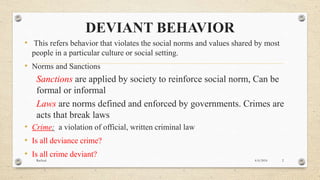 Deviant Behavior Examples In Media