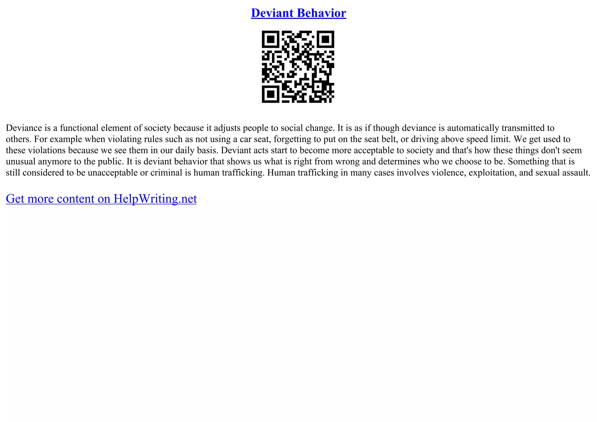 Deviant Behavior | PPT