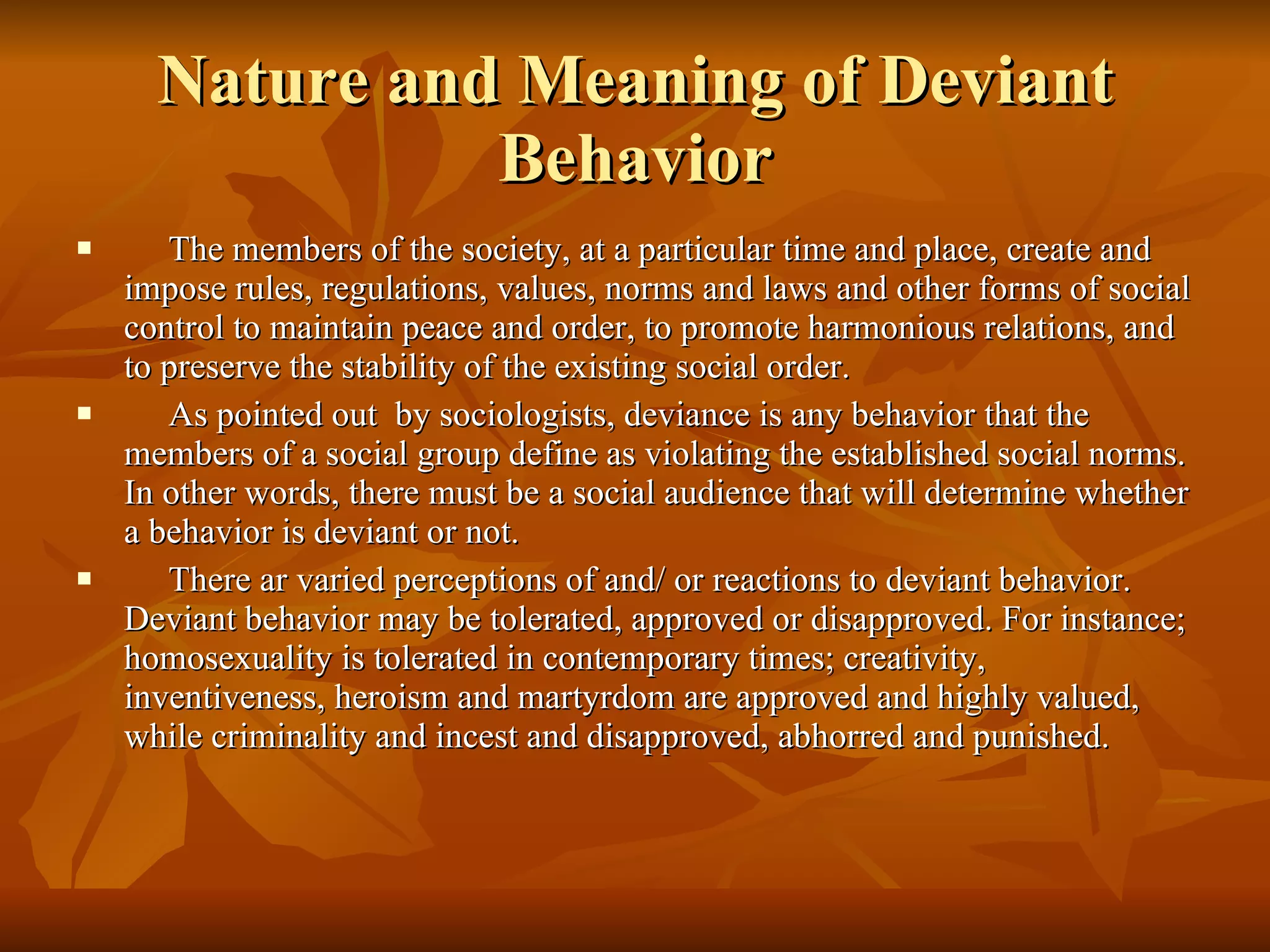 Deviant Behavior Sumugat | PPT