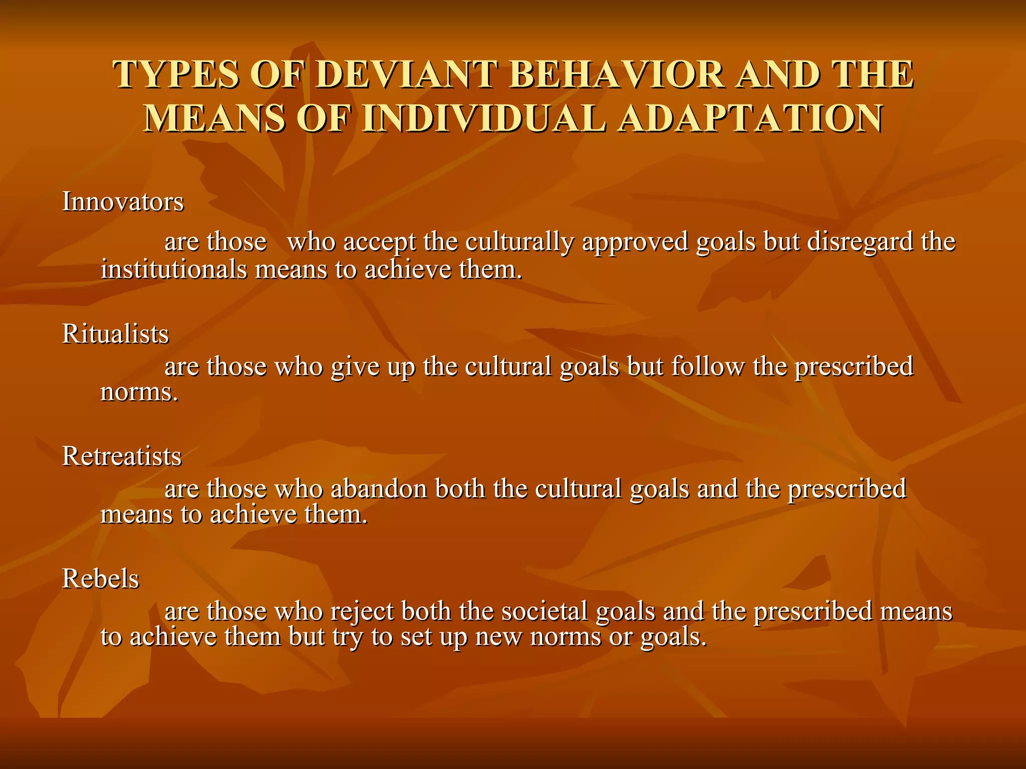 Deviant Behavior Sumugat | PPT
