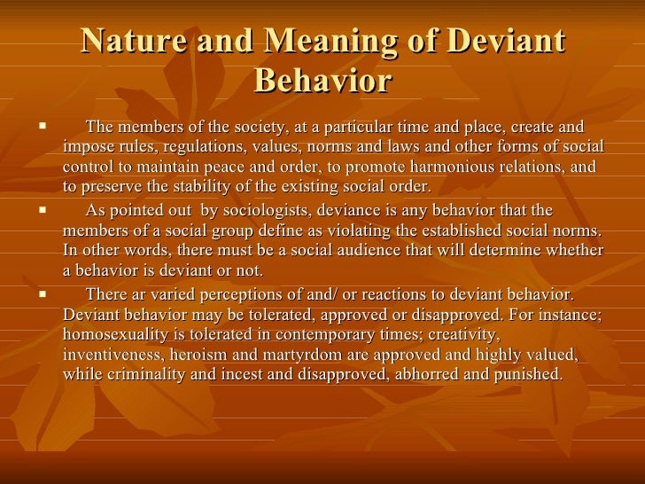 Deviant Behavior Sumugat