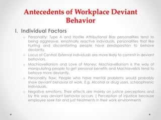 Workplace Deviant Behaviour | PPTX