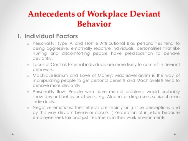 Workplace Deviant Behaviour