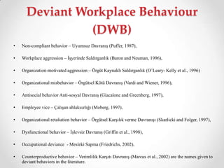 Deviant workplace behavior | PPT
