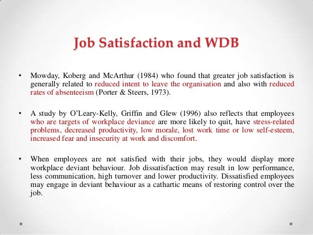 Deviant workplace behavior