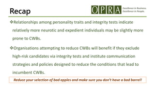 Deviant Workplace Behaviour | PPTX | Career Planning | Careers