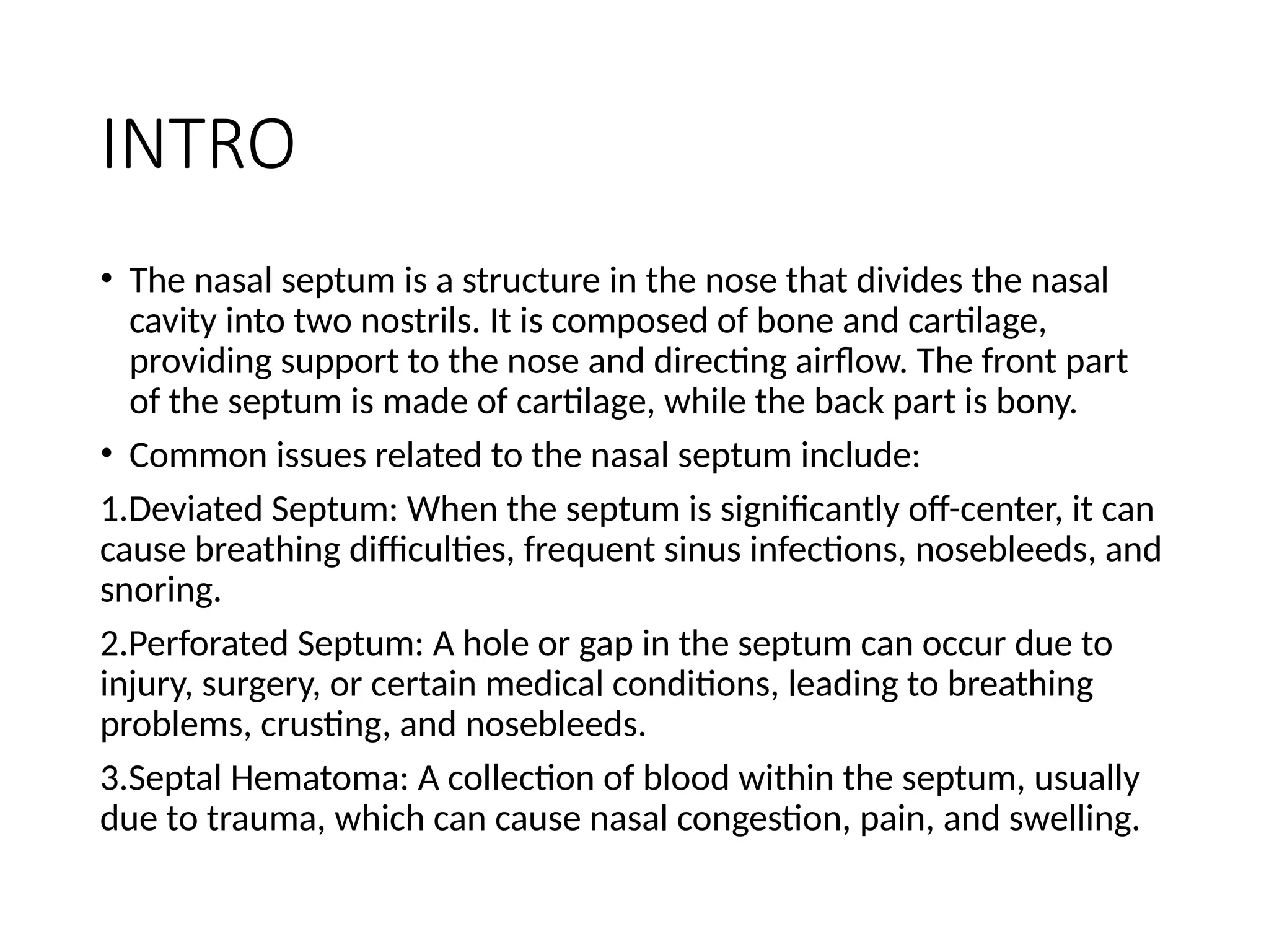 DEVIATED NASAL SEPTUM.in emergency carepptx | PPTX