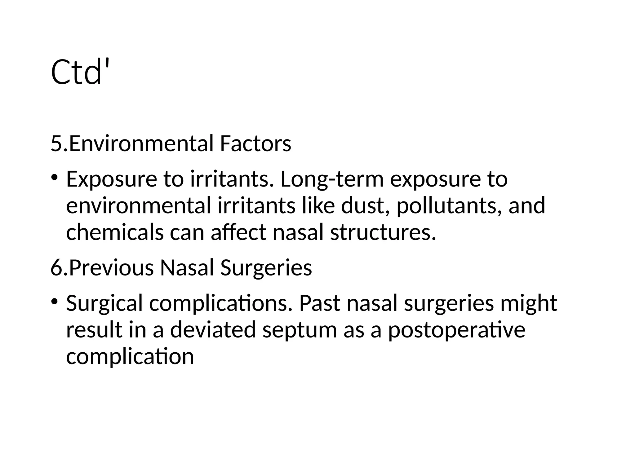 DEVIATED NASAL SEPTUM.in emergency carepptx | PPTX