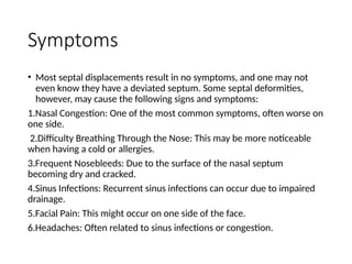 DEVIATED NASAL SEPTUM.in emergency carepptx | PPTX
