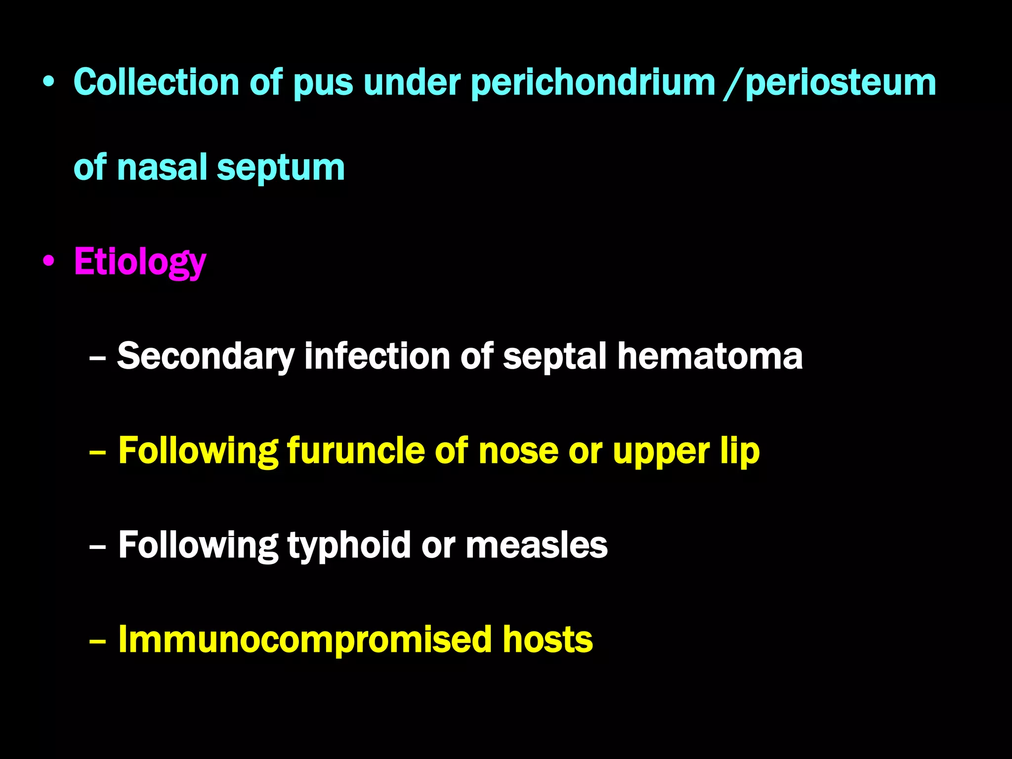Deviated nasal septum and other septal conditions | PPT