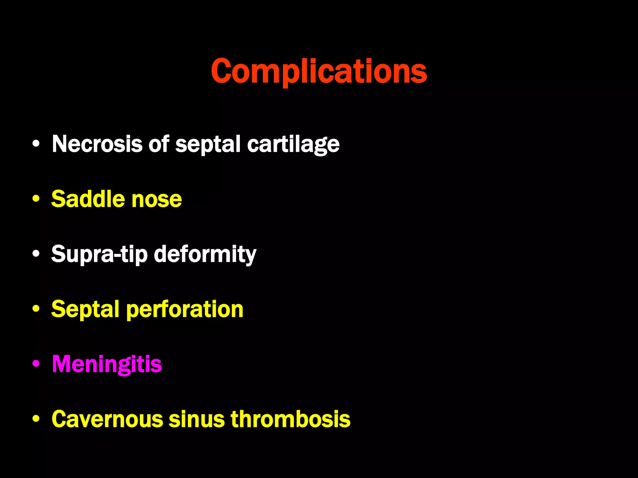 Deviated nasal septum and other septal conditions | PPT