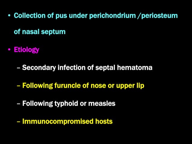 Deviated nasal septum and other septal conditions | PPT