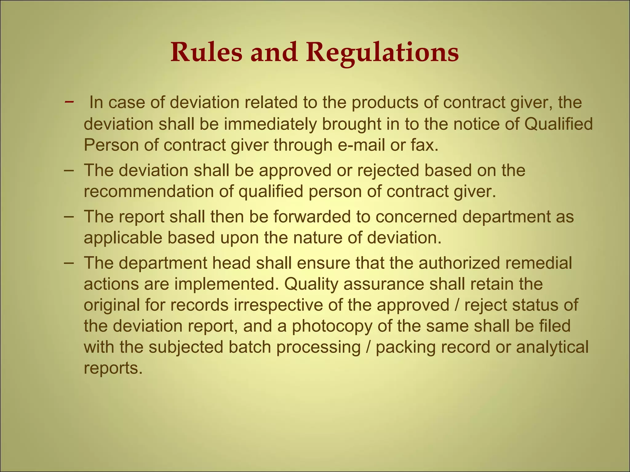 Deviation control system | PPT