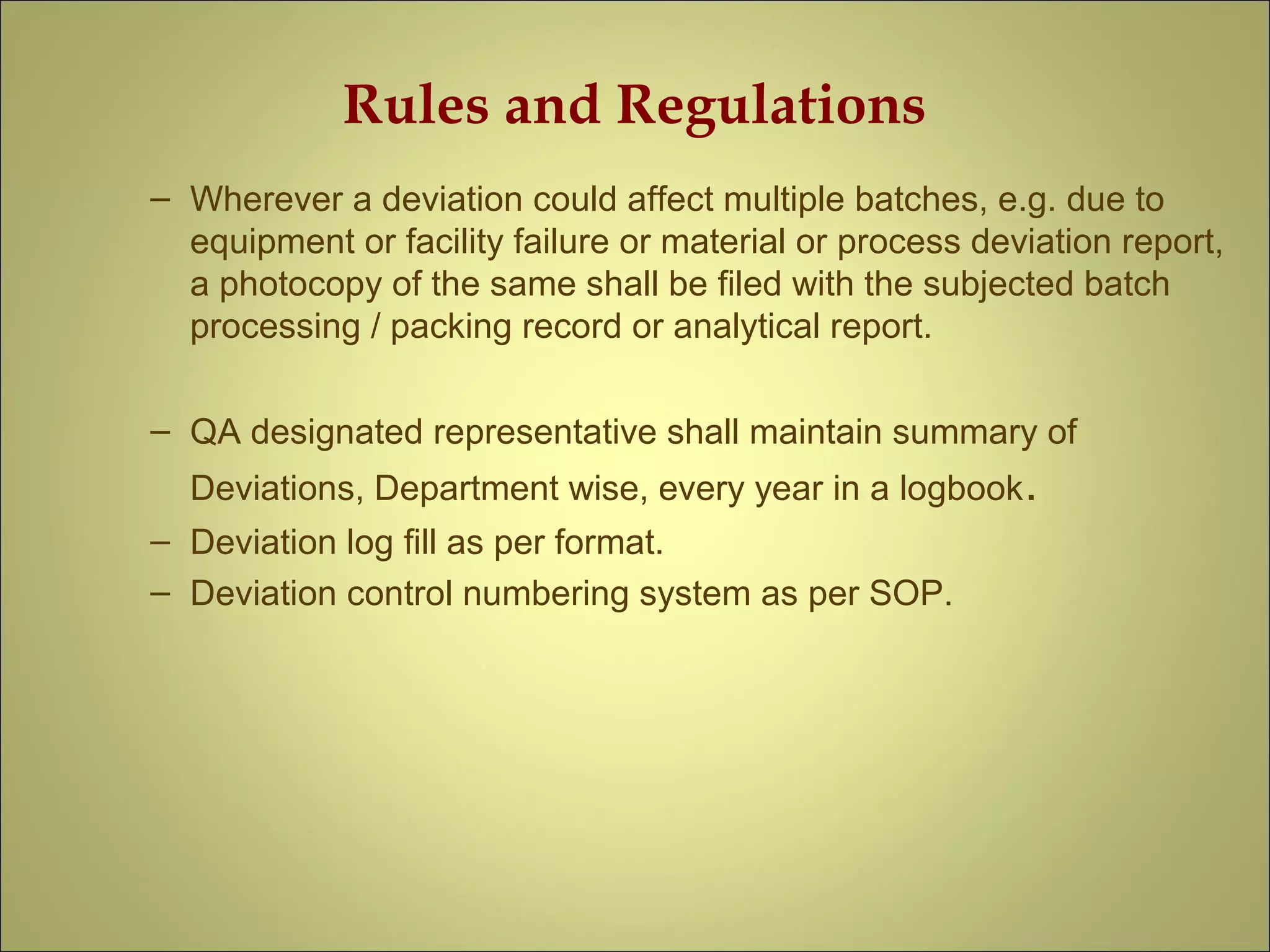 Deviation control system | PPT