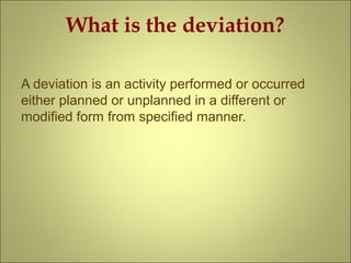 Deviation control system | PPT