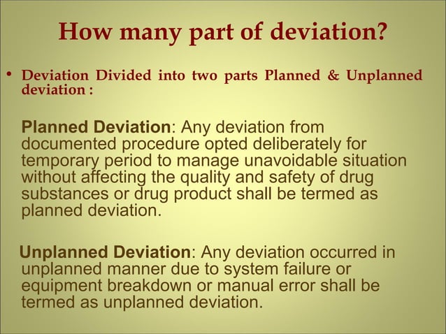 Deviation control system | PPT
