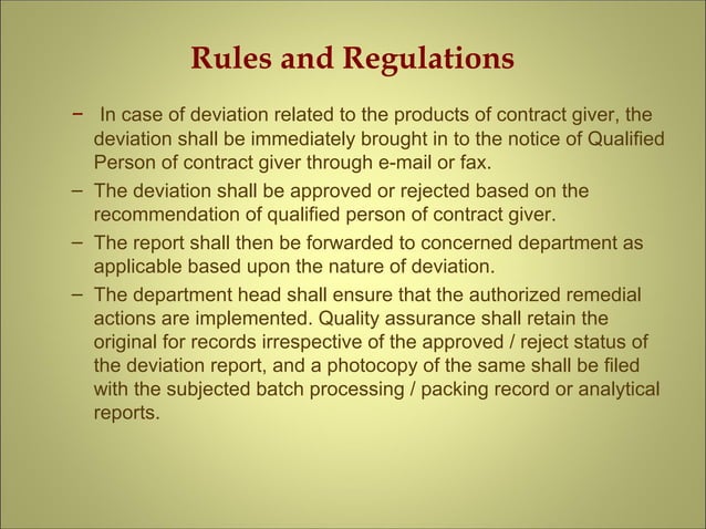Deviation control system | PPT