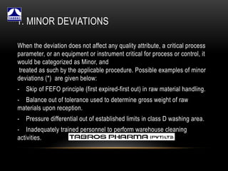 DEVIATION HANDLING & MANAGEMENT TABROS.pptx