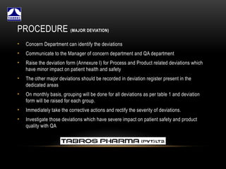 DEVIATION HANDLING & MANAGEMENT TABROS.pptx