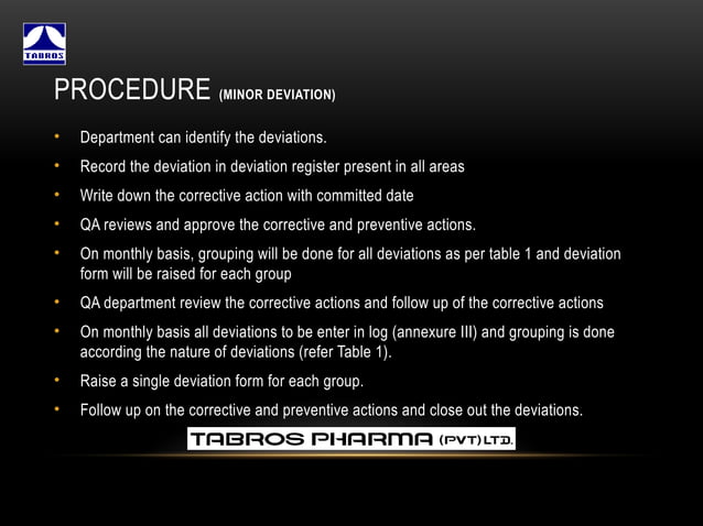 DEVIATION HANDLING & MANAGEMENT TABROS.pptx