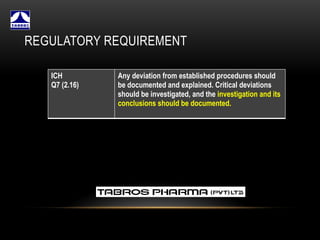 DEVIATION HANDLING & MANAGEMENT TABROS.pptx