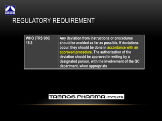 DEVIATION HANDLING & MANAGEMENT TABROS.pptx