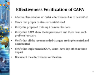 Deviation, OOS & complaint investigation and CAPA | PDF