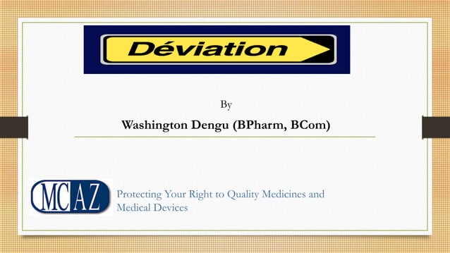 Deviation management | PPTX