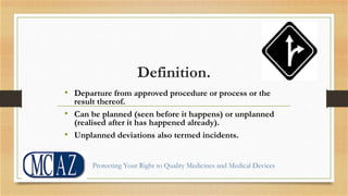 Deviation management | PPTX