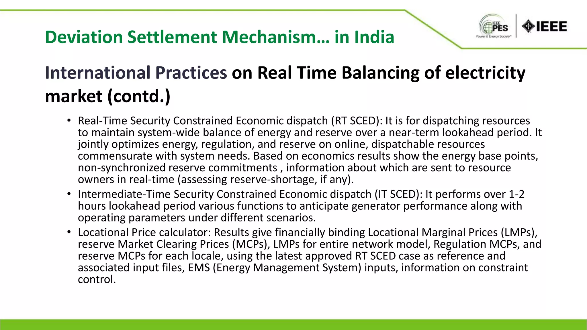 Deviation Settlement Mechanism for Improving Grid Frequency Regime in ...