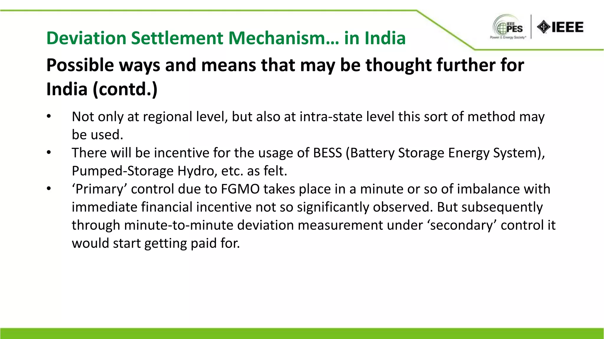 Deviation Settlement Mechanism for Improving Grid Frequency Regime in India.pptx