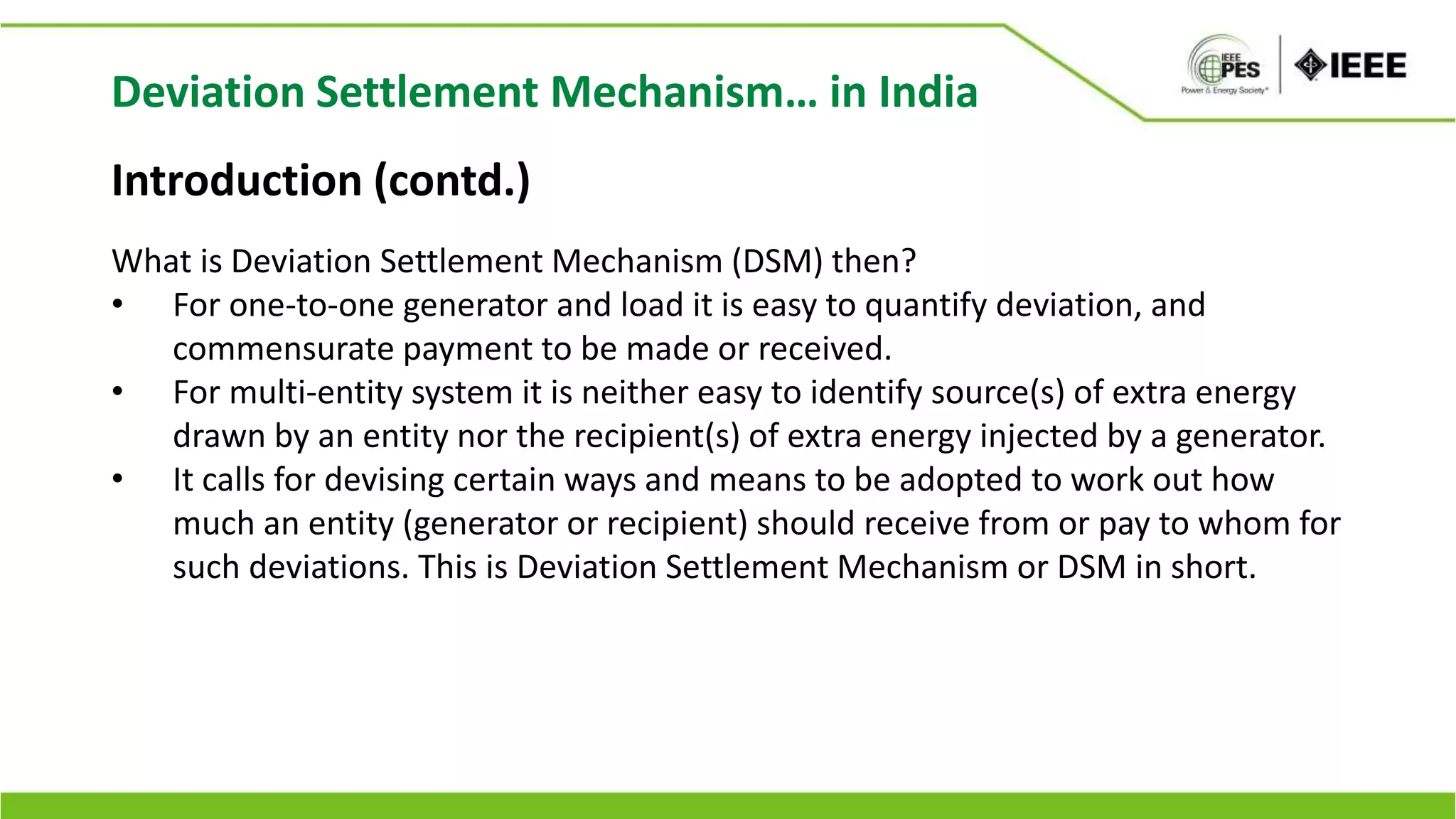 Deviation Settlement Mechanism for Improving Grid Frequency Regime in India.pptx