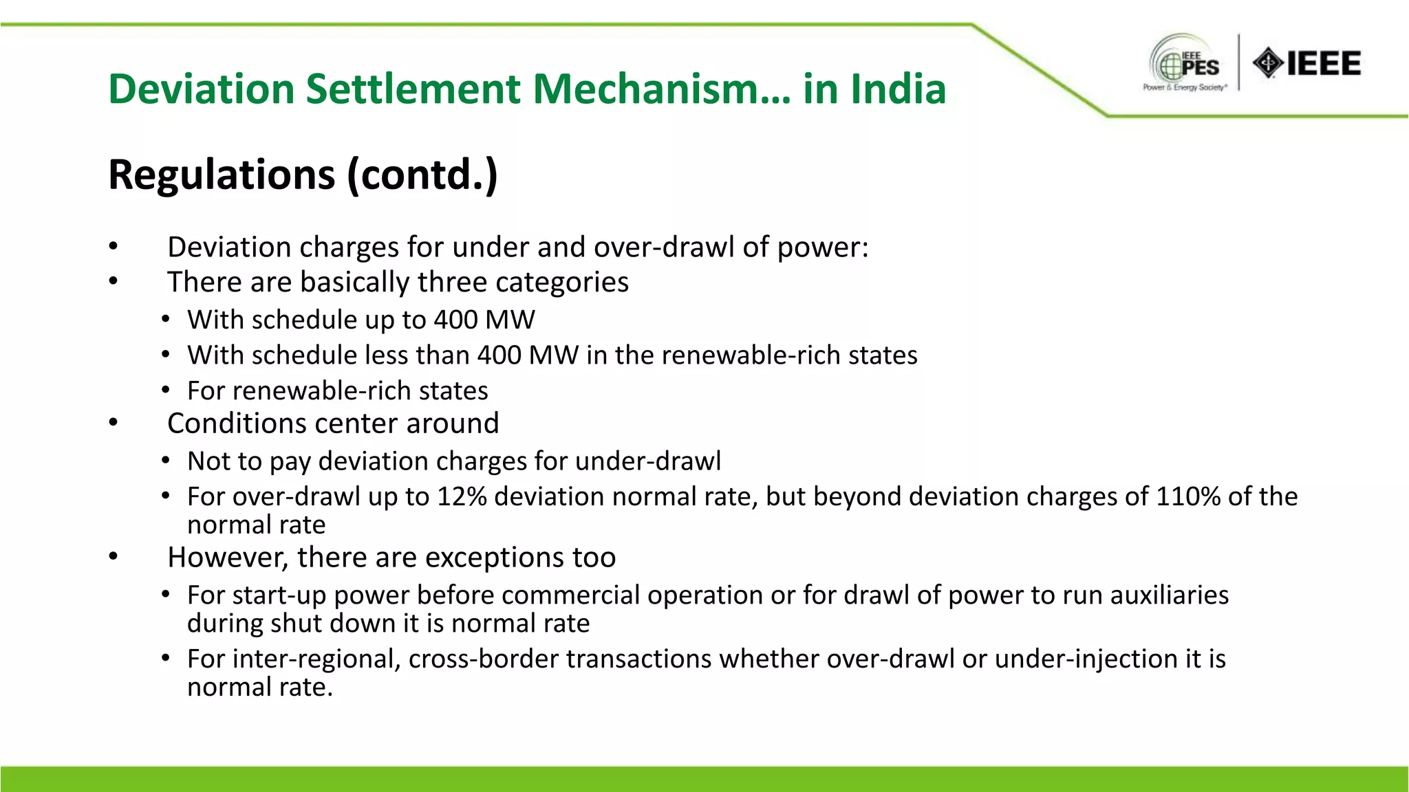 Deviation Settlement Mechanism for Improving Grid Frequency Regime in India.pptx