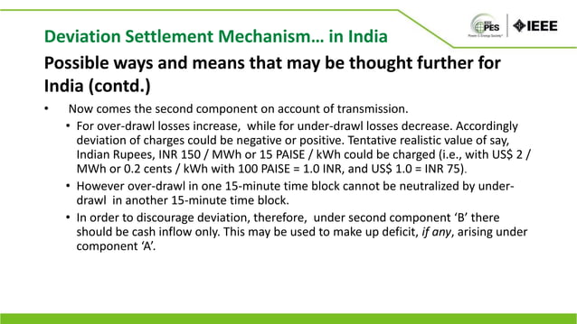 Deviation Settlement Mechanism for Improving Grid Frequency Regime in ...